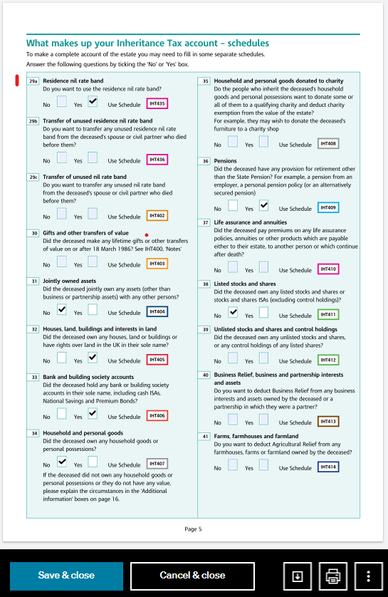 How do I prepare an IHT435 form?