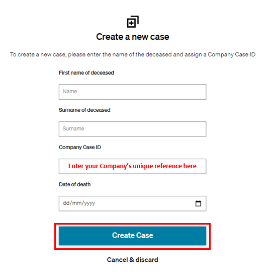 How do I create a case?