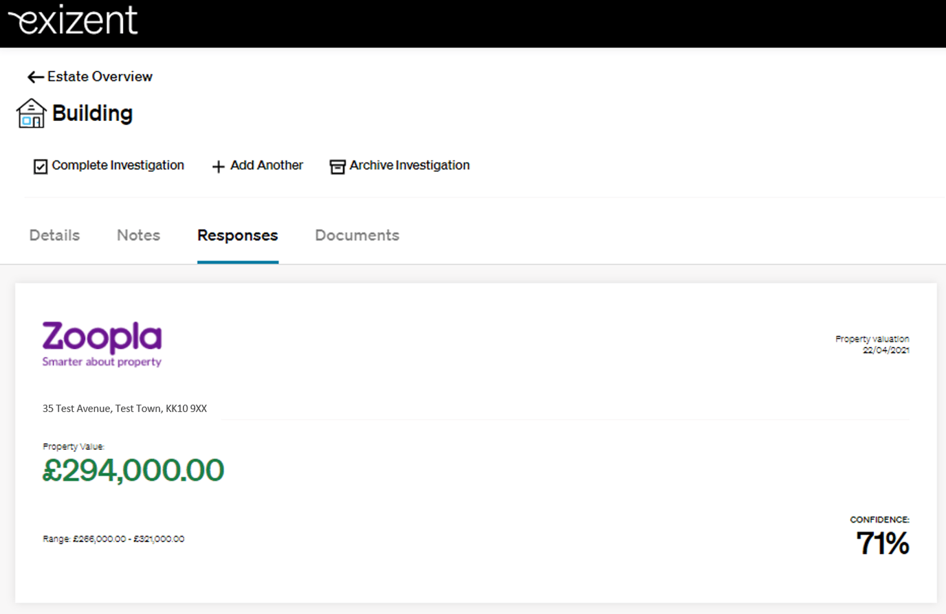 How do I perform a Zoopla property valuation search?