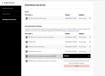 How do I prepare an IHT400 form and the relevant schedules?