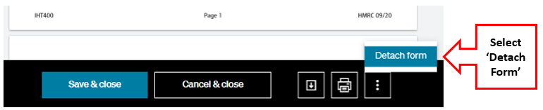 How do I detach a form in order to edit it?