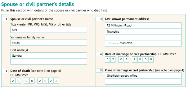 How do I prepare an IHT436 or IHT402 form?