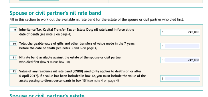 How do I prepare an IHT436 or IHT402 form?